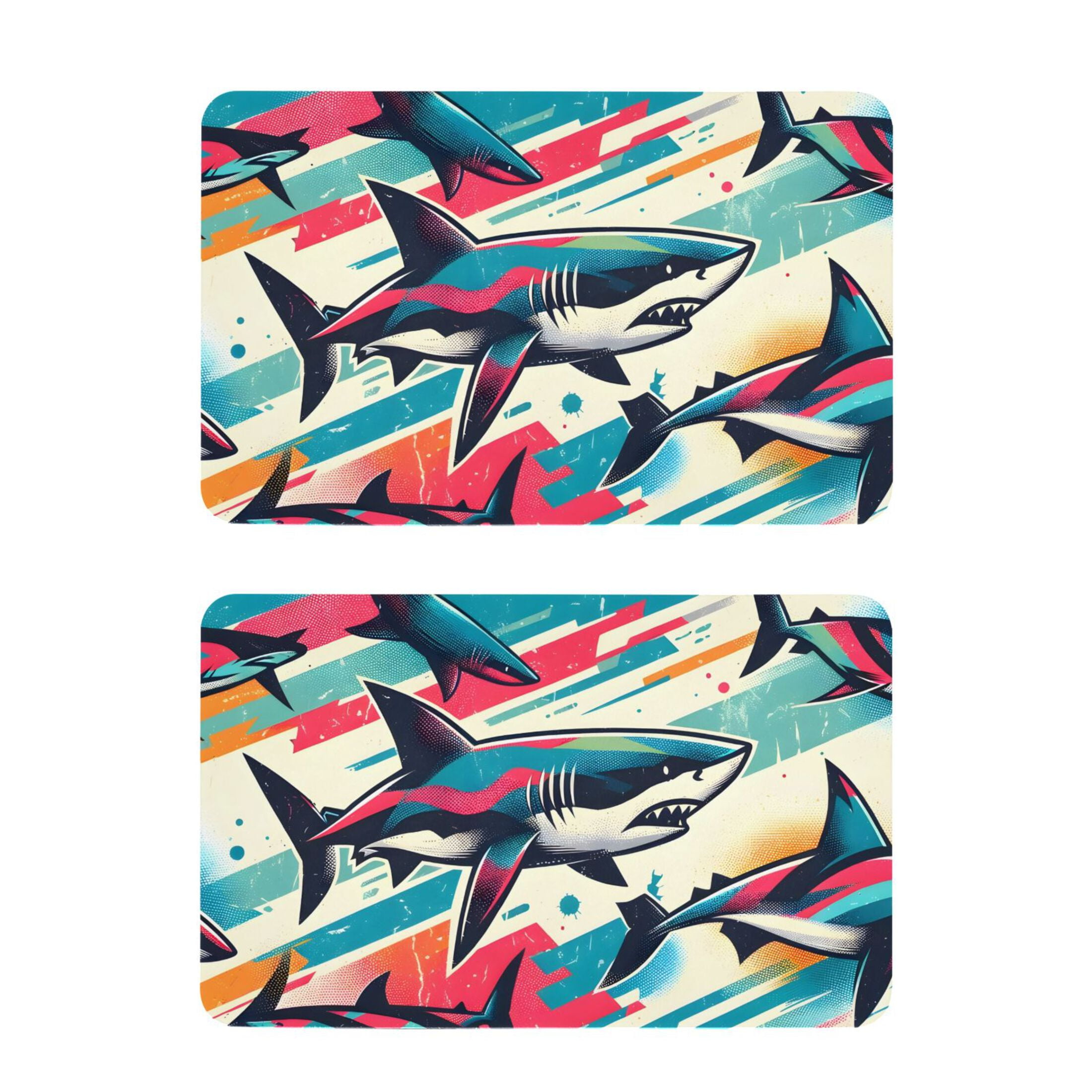 Seamless Magic Sharks Fridge Magnets Sticker Refrigerator Magnetic ...