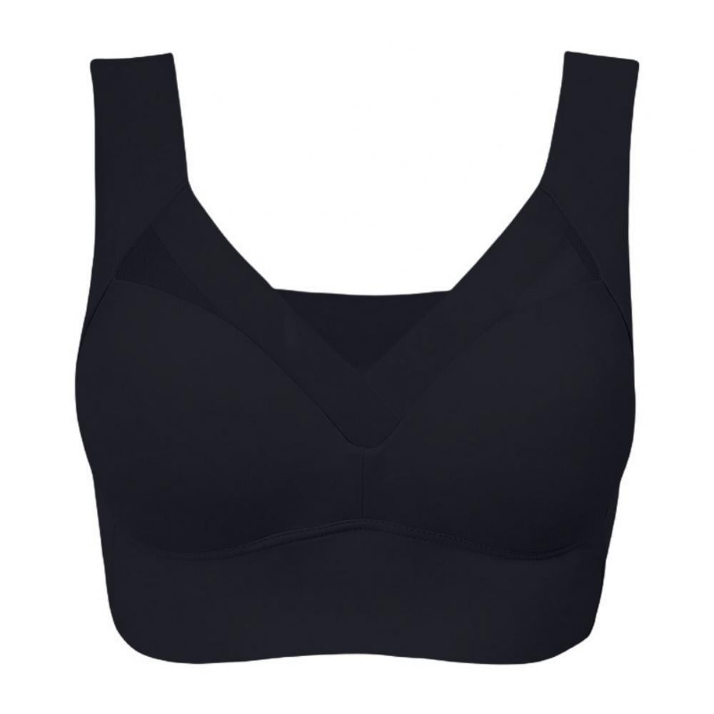 Seamless Mesh Lace Bras For Women Wirefree Comfortable Padded Lift Push Up Thin Soft Back