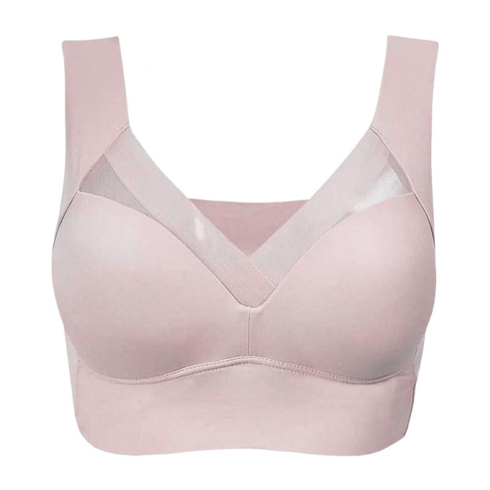 Seamless Mesh Lace Bras for Women Wirefree Comfortable Padded Lift Push ...