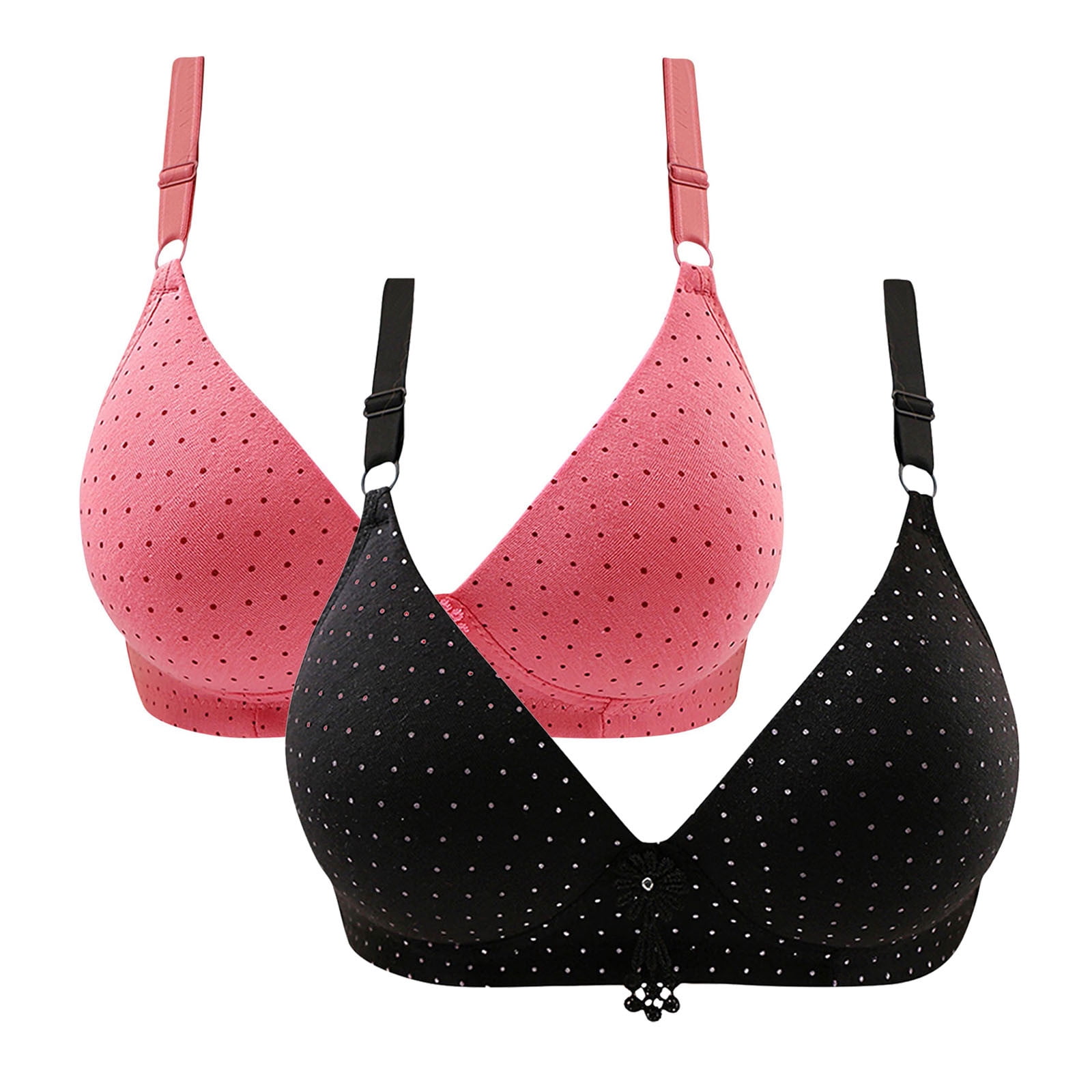 Seamless Padded Bra New 2 PCS Women's Push up Wireless Bra Comfort No ...