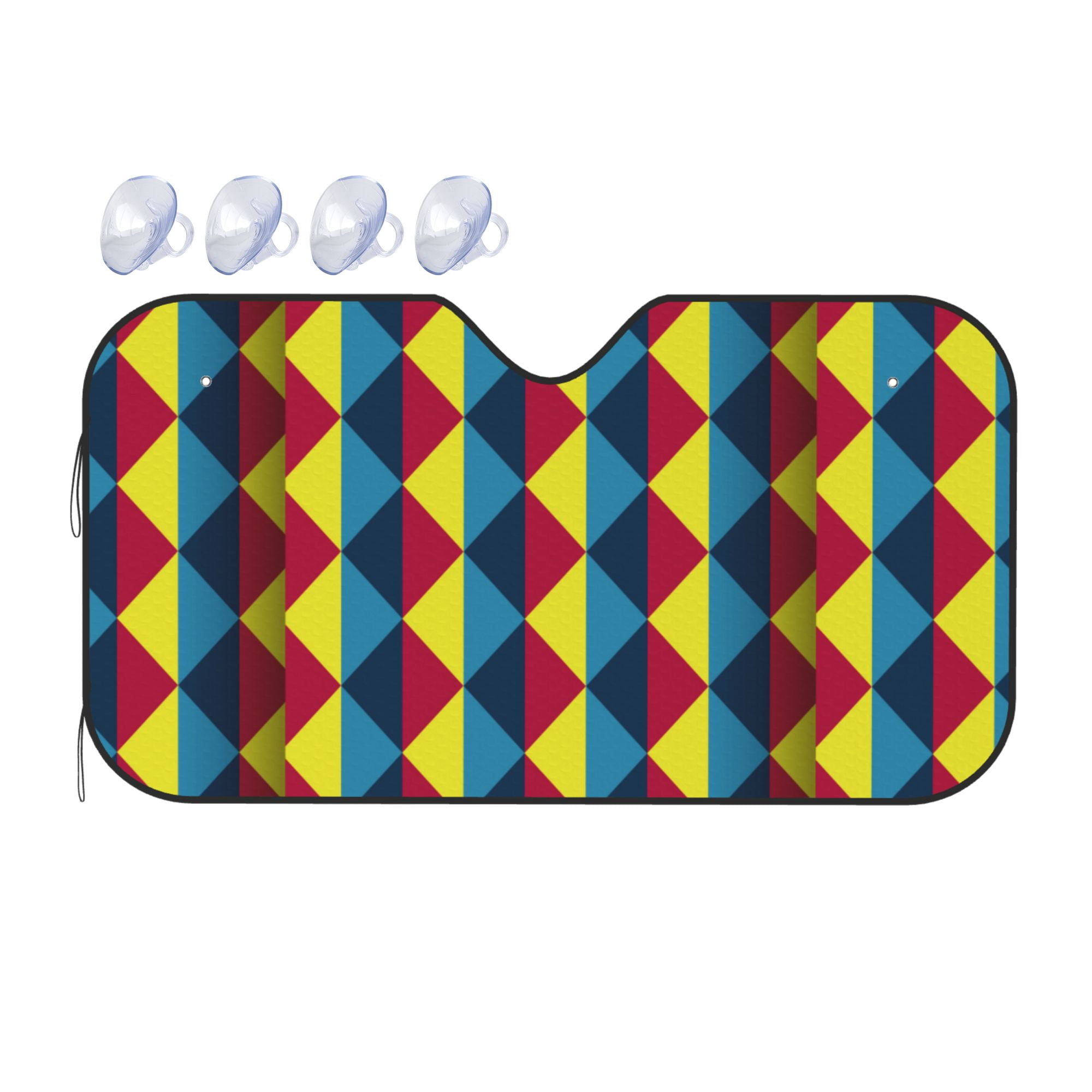 Seamless Pattern 1-Piece Car Front Window Sunshade-Foldable for Most ...