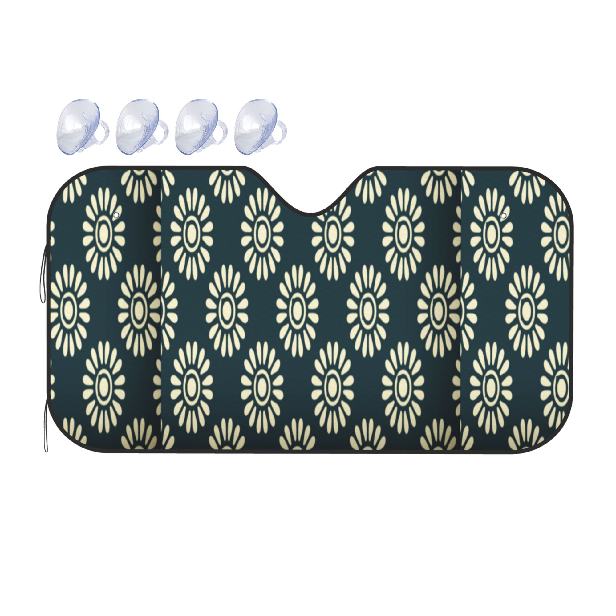 Seamless Pattern 1-Piece Car Front Window Sunshade-Foldable for Most ...