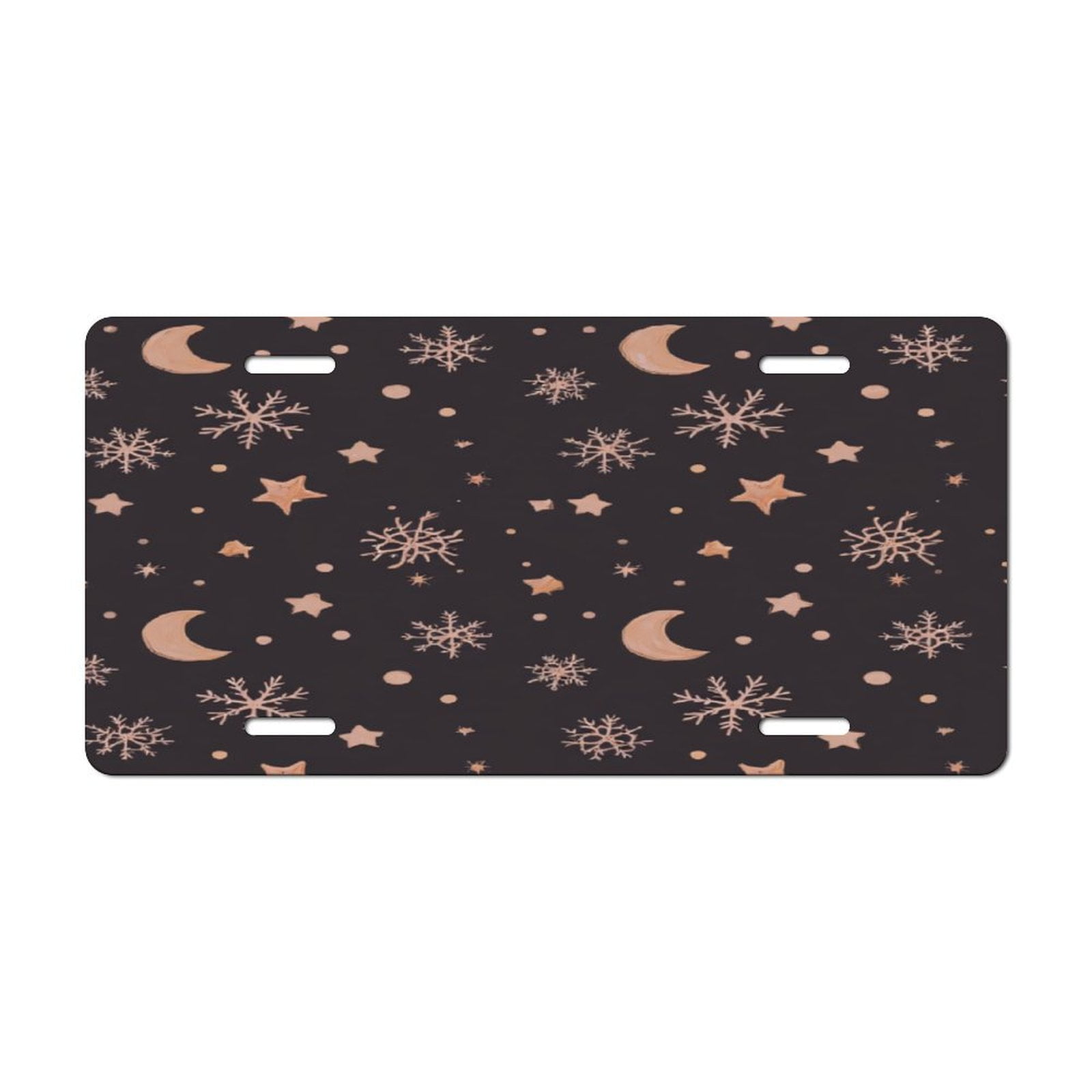 Seamless Pattern with Moons, Stars, And Snowflakes Car Decorative Front ...