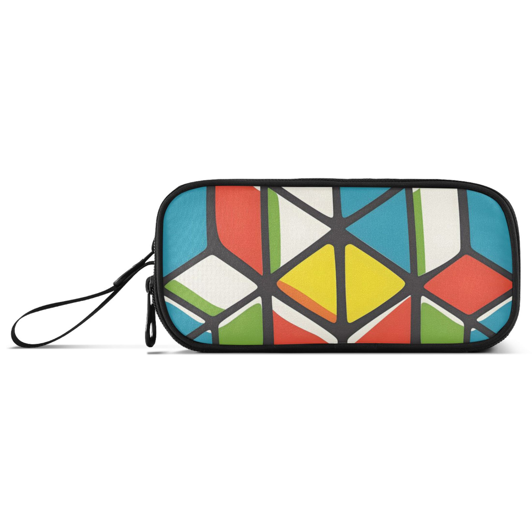 Seamless Pattern Of Cube Flat Pencil Case Stationary Holder Pen Bag ...