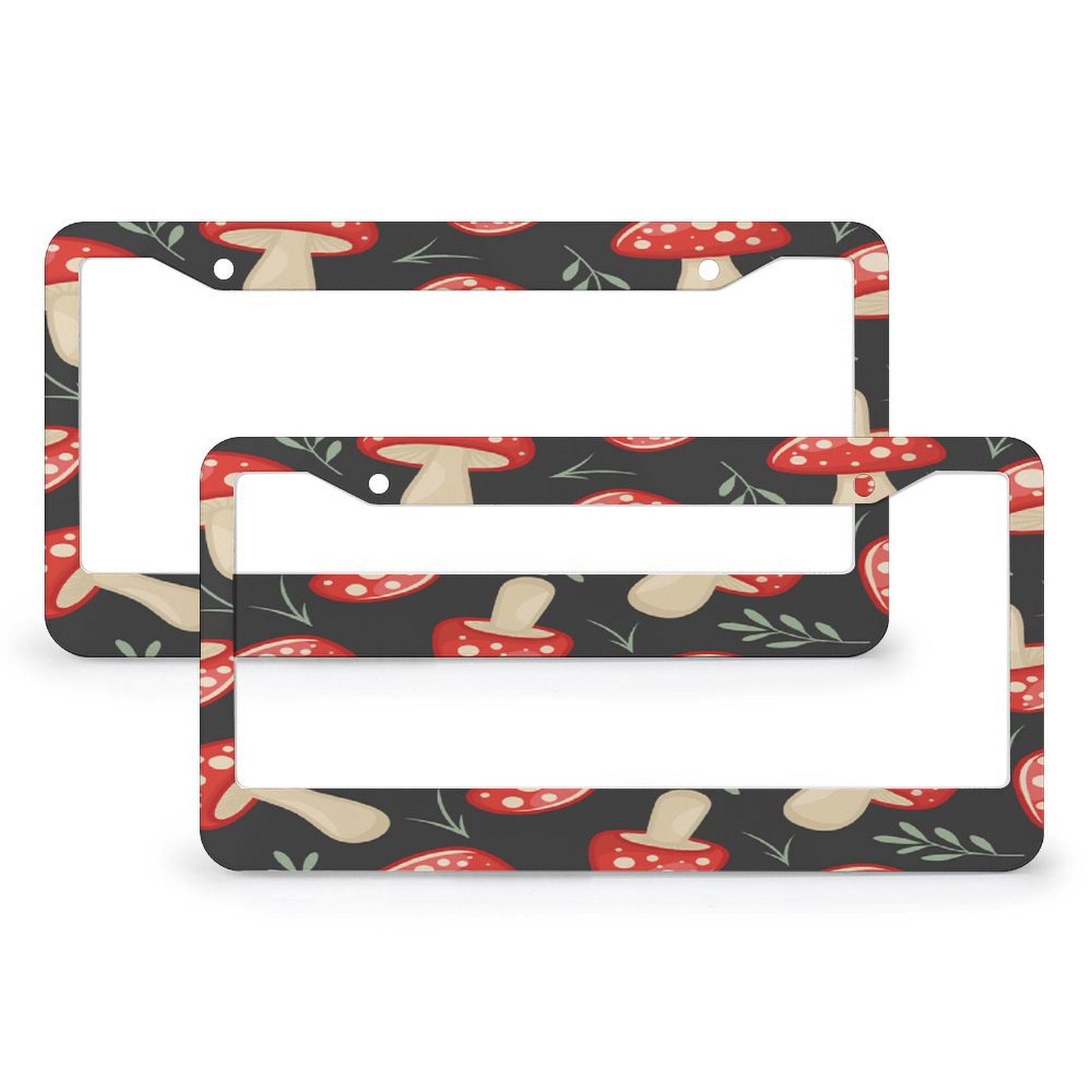 Seamless Pattern With Hand Drawn Cartoon License Plate Frame 2 Pack ...