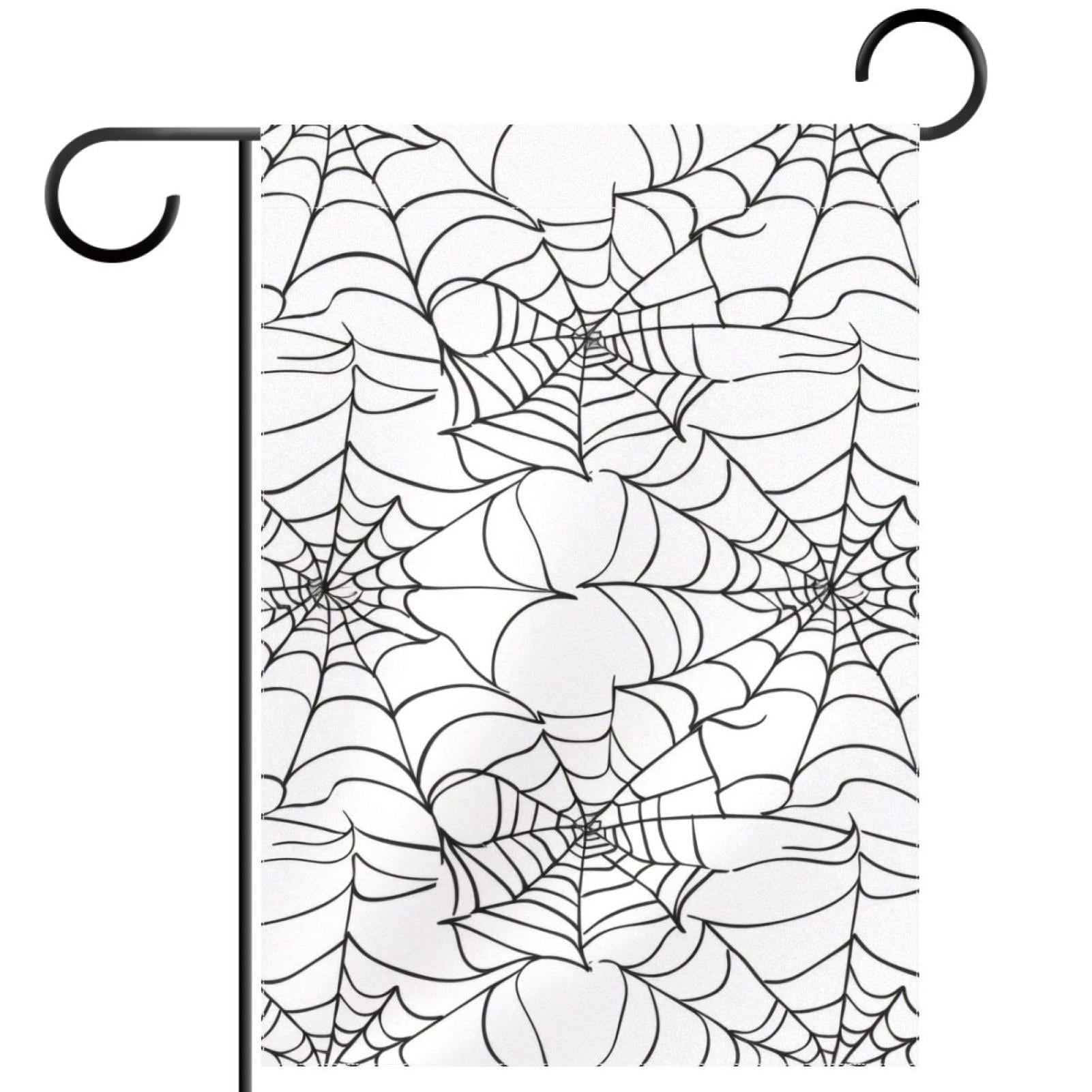 Seamless Pattern with Spider Webs Welcome Garden Flags, 12 x 18 Inch ...