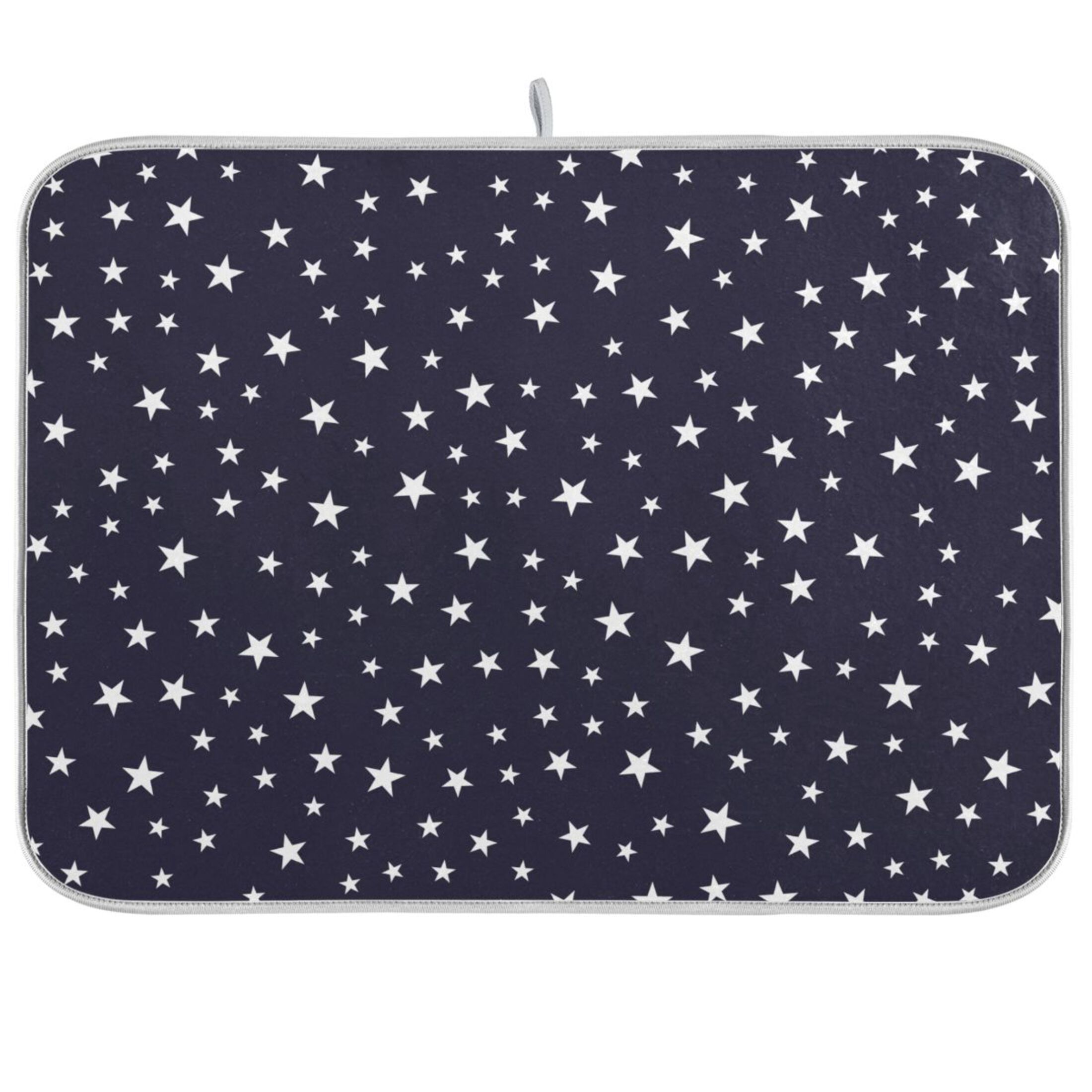 Seamless Pattern with Stars Dish Drying Mat Microfiber Kitchen Mats ...