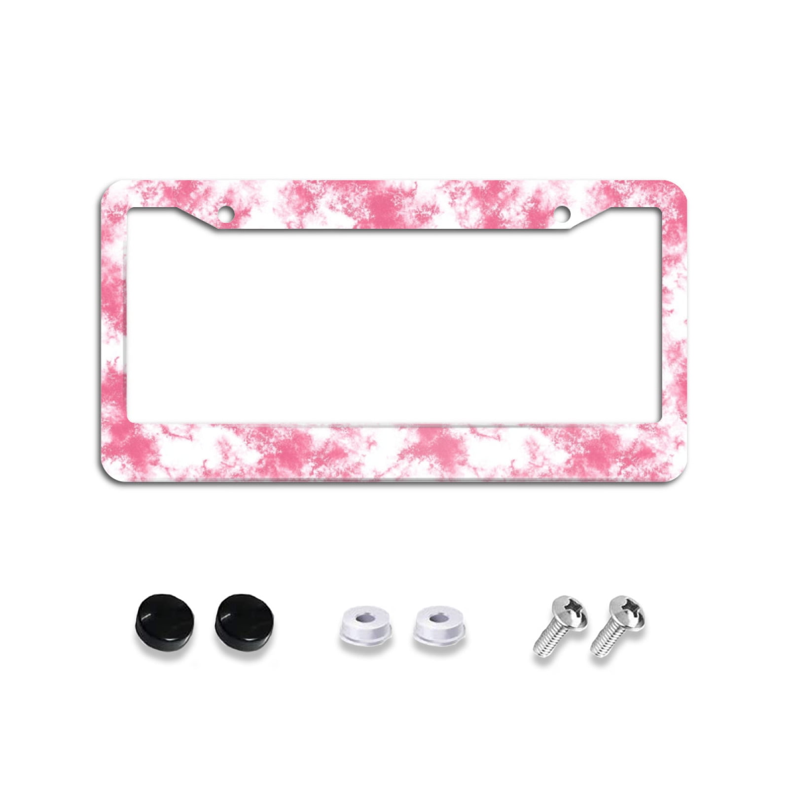 Seamless Pink Tie Dye License Plate Frames for Women Men Car Plate ...