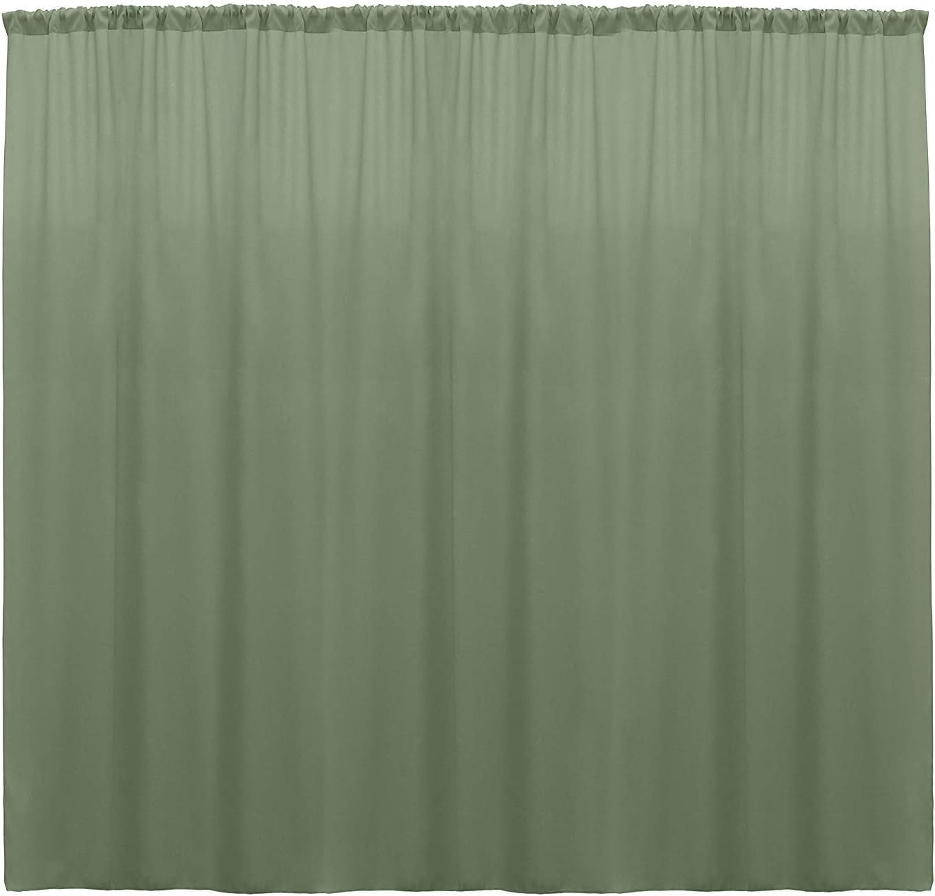 Seamless Polyester Backdrop Drape Curtain Panel - (Sage, 10 Ft Wide by ...