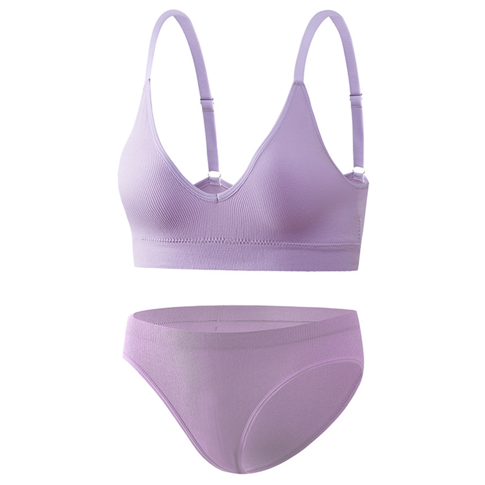 Seamless Push-Up Bra Set, Low-Cut Wireless Design for Comfortable and ...