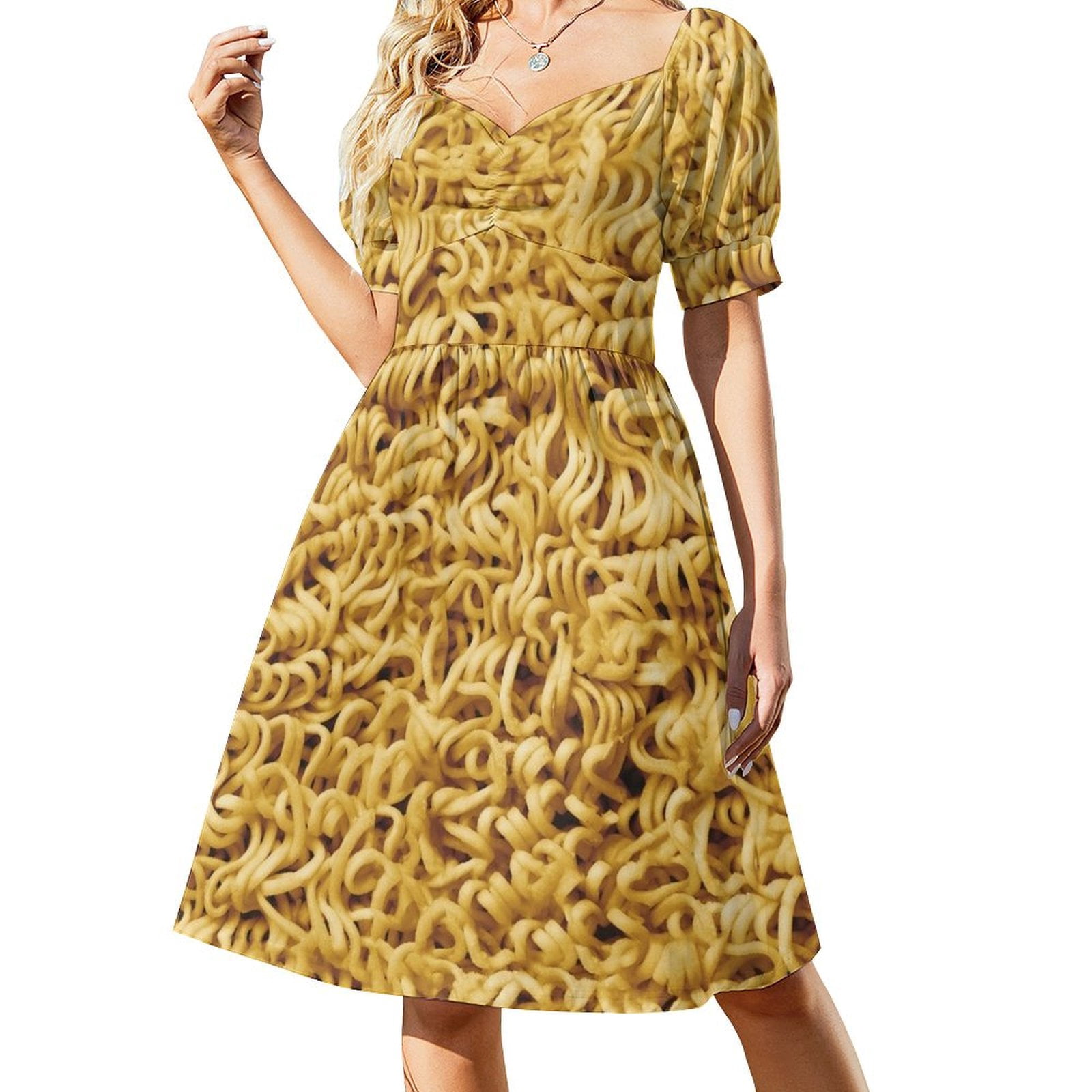 Seamless Ramen Noodle Pattern Dress dresses for womens luxury evening ...