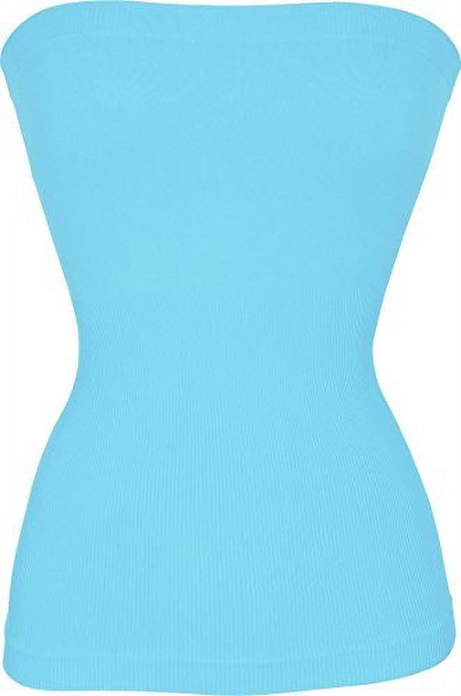 PacificPlex Seamless Tube Top, Soft Knit, Contour Ribbed, One Size ...