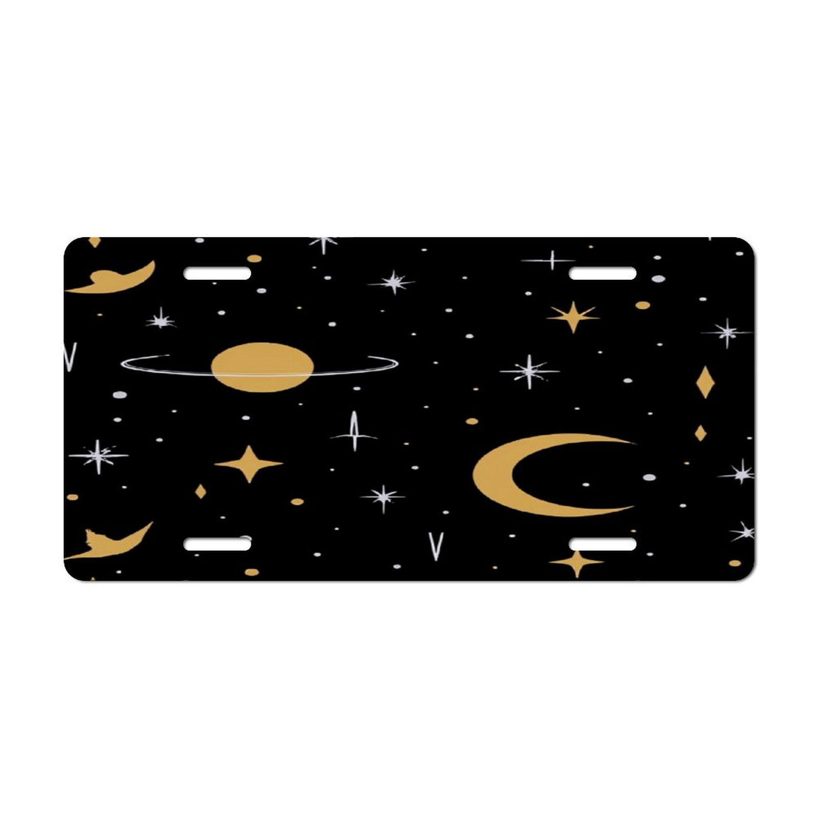 Seamless Space Pattern with Stars, Moon, And Planets Car Decorative ...