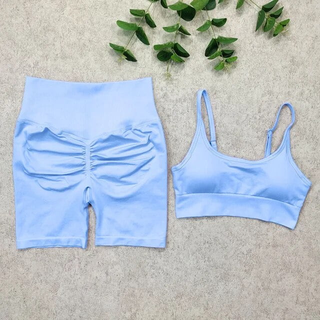 Seamless Sports Shorts For Women Yoga Short Push Up High Waist Gym ...