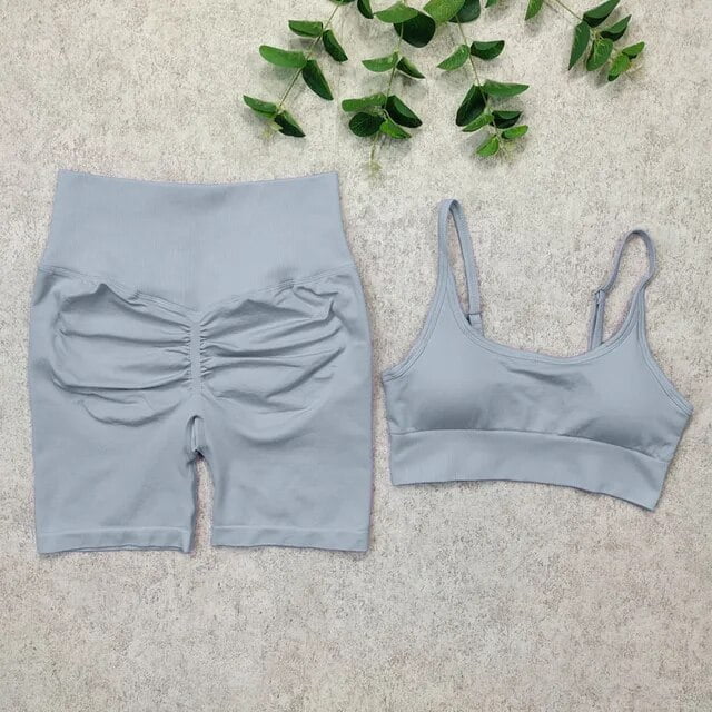 Seamless Sports Shorts For Women Yoga Short Push Up High Waist Gym ...