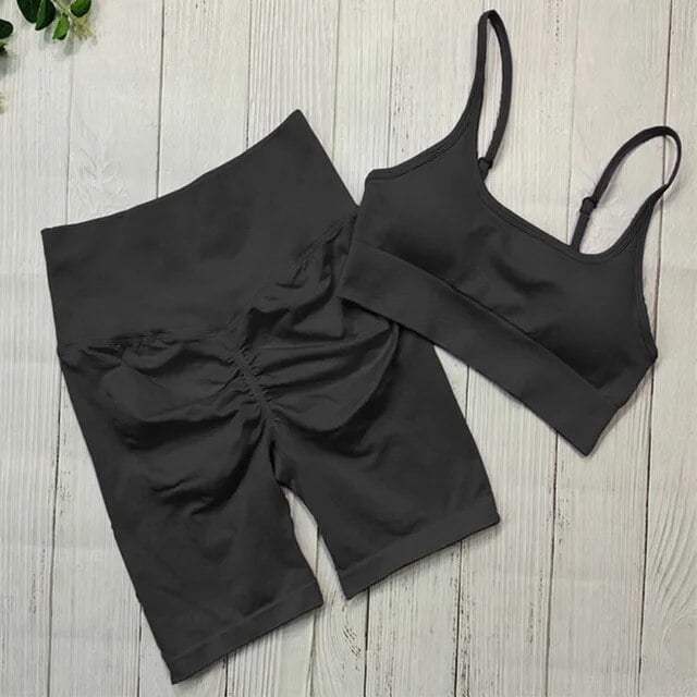 Seamless Sports Shorts For Women Yoga Short Push Up High Waist Gym ...