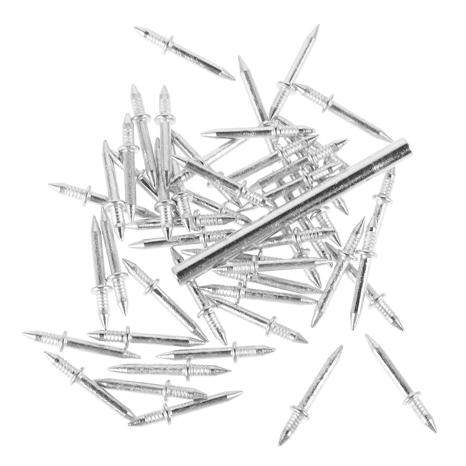 IDEANATEGRATE Double Head Skirting Nails Zinc 50Set 2.4X0.2X0.2In ...