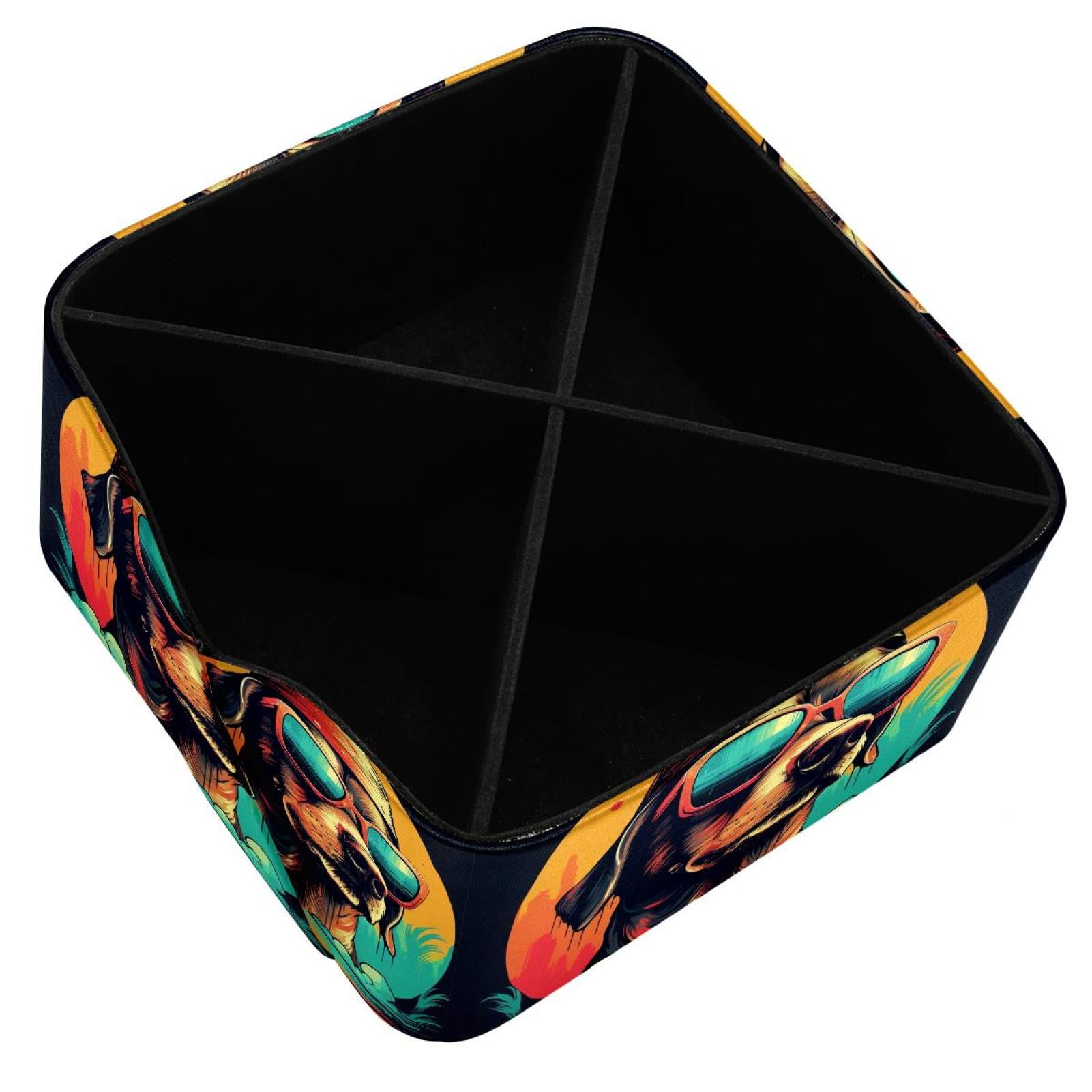 Seamless Square Pencil Case Pen Holder with Removable Dividers, 4 ...