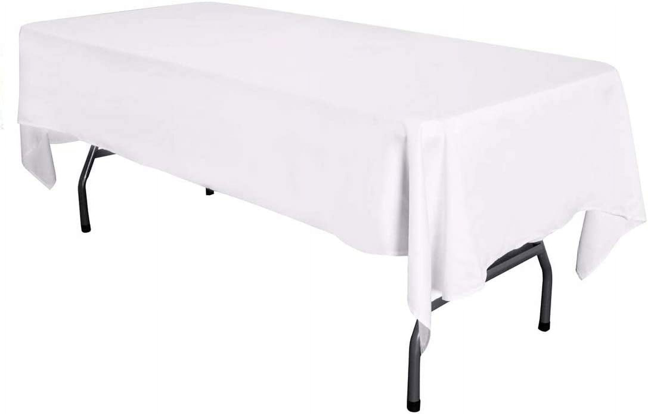 Seamless Tablecloth for Wedding Restaurant Banquet Party (White, 58 x ...