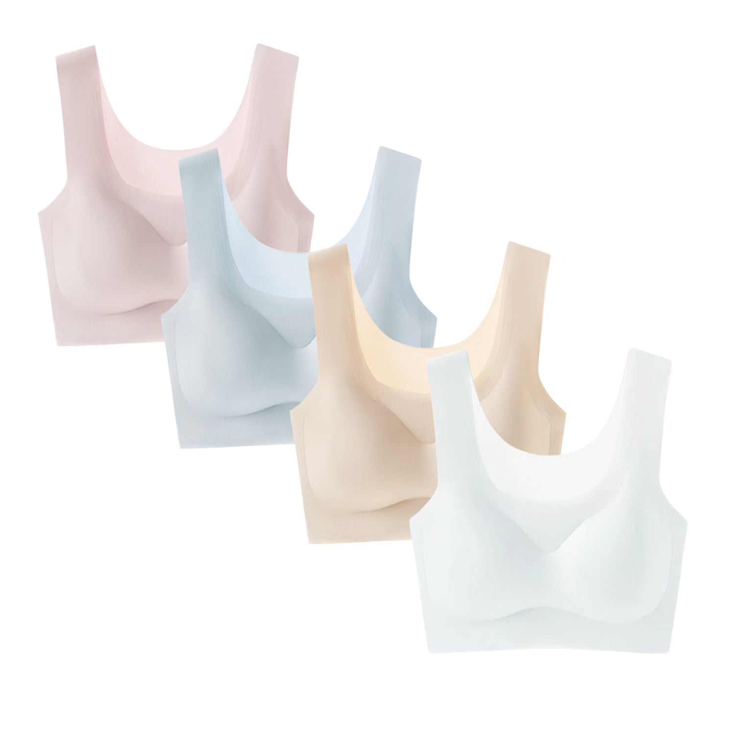 Seamless Training Bras,Teen Removable Bra Soft Light Sports Bra for ...