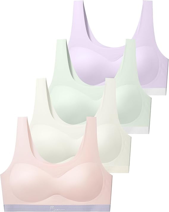 Seamless Training Bras W/ Lightweight Fixed Cups，Invisible Dig-Free ...
