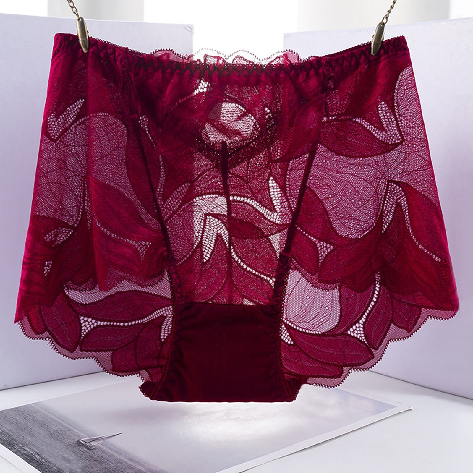 Seamless Underwear for Women High Waisted Lace Triangle Seamless High ...