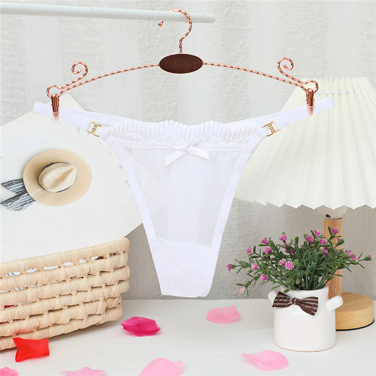 Seamless Underwear for Women Hipster Lace Sexy Transparent Net Yarn ...