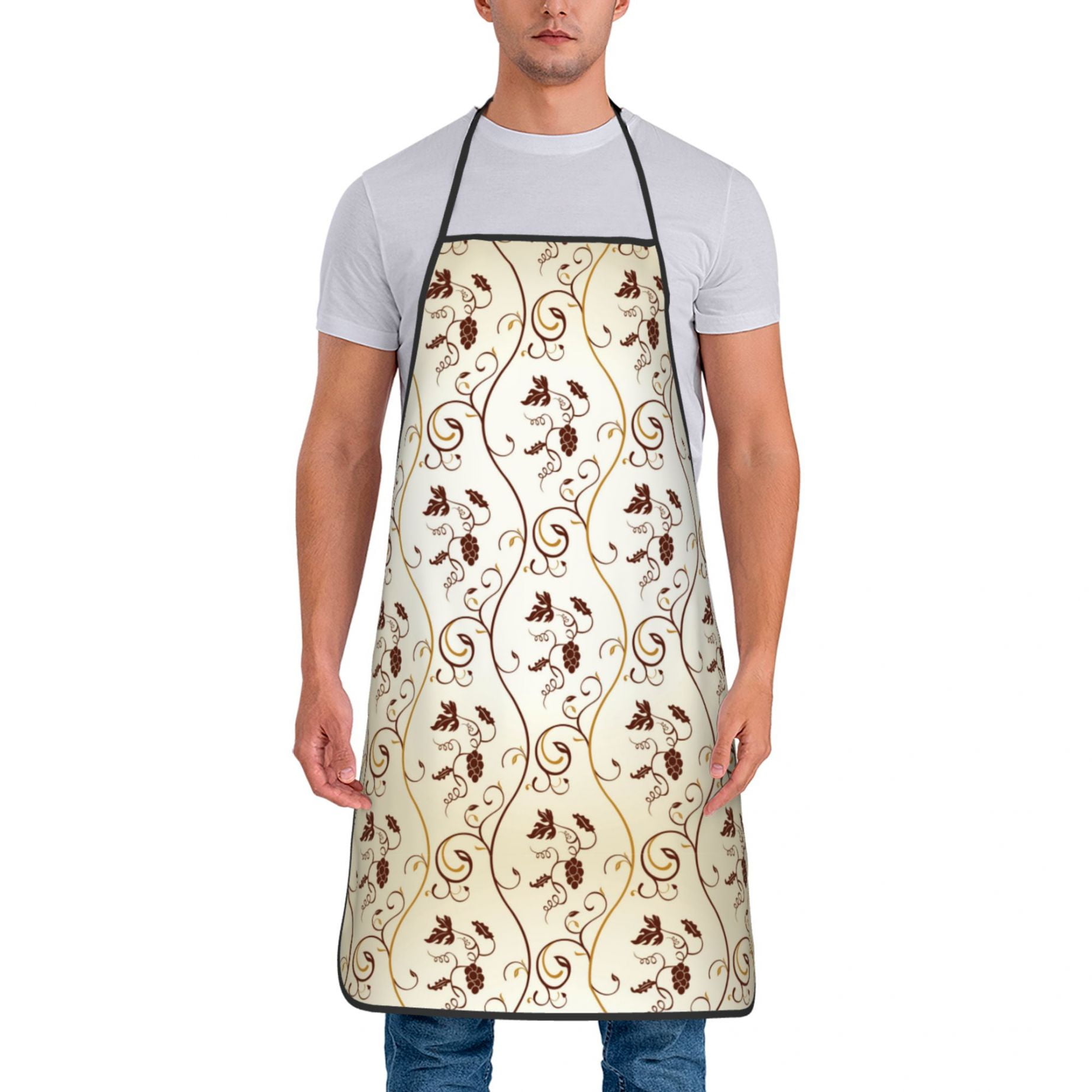 Seamless Vintage Backgrounds1 Aprons for Women Men Waterproof Apron ...