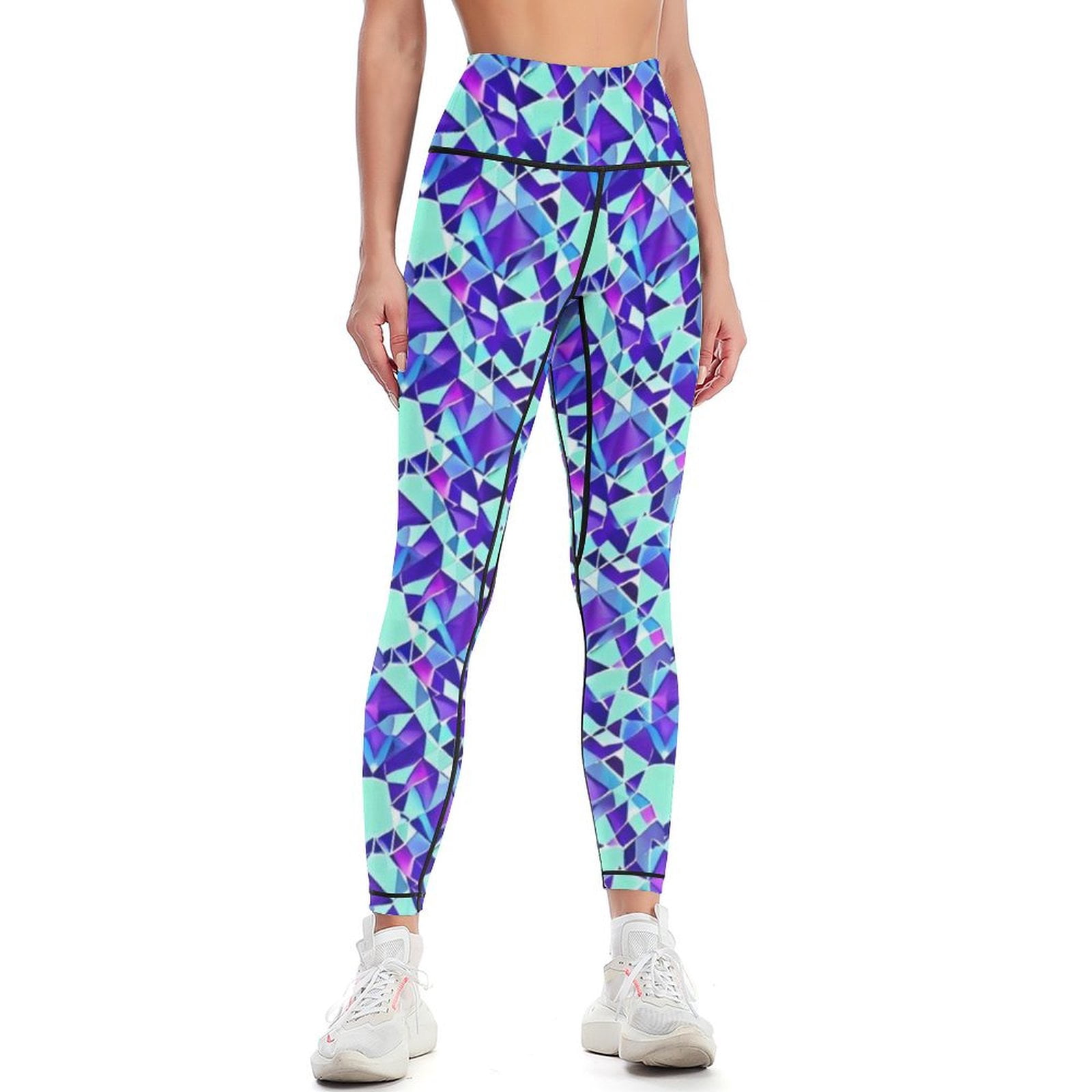Seamless Watercolor Triangular Prism Pattern #5 Leggings gym clothing ...