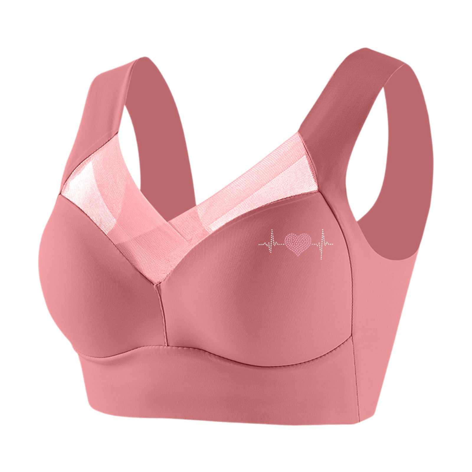 Seamless Wirefree Bras for Older Women Wireless Posture Correcting Push ...