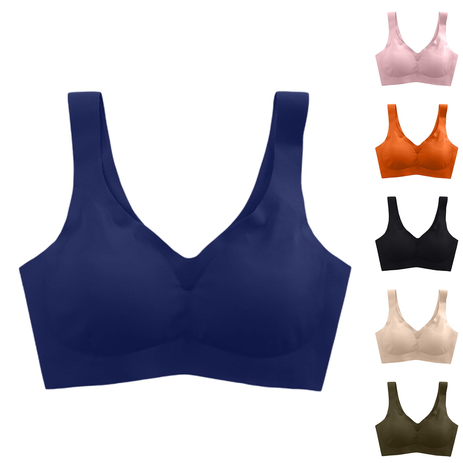 Seamless Wireless Bras for Full-Figure Women - Powerful Push Up Ice ...