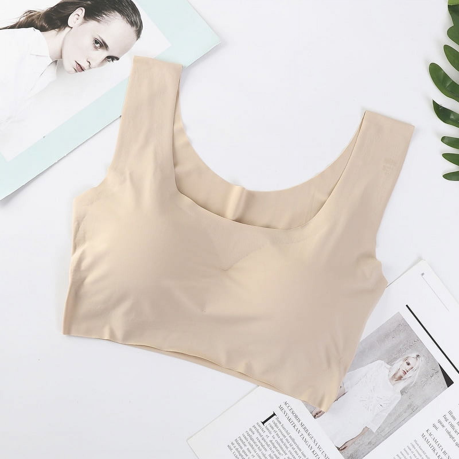 Seamless Wireless Ice Silk Sports Bra For Women, Perfect For Yoga And ...