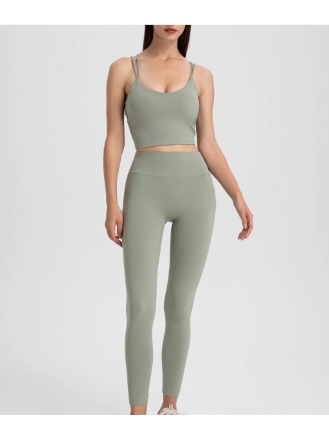 Seamless Workout Outfits for Women 2 Piece Ribbed Crop Top Tummy ...