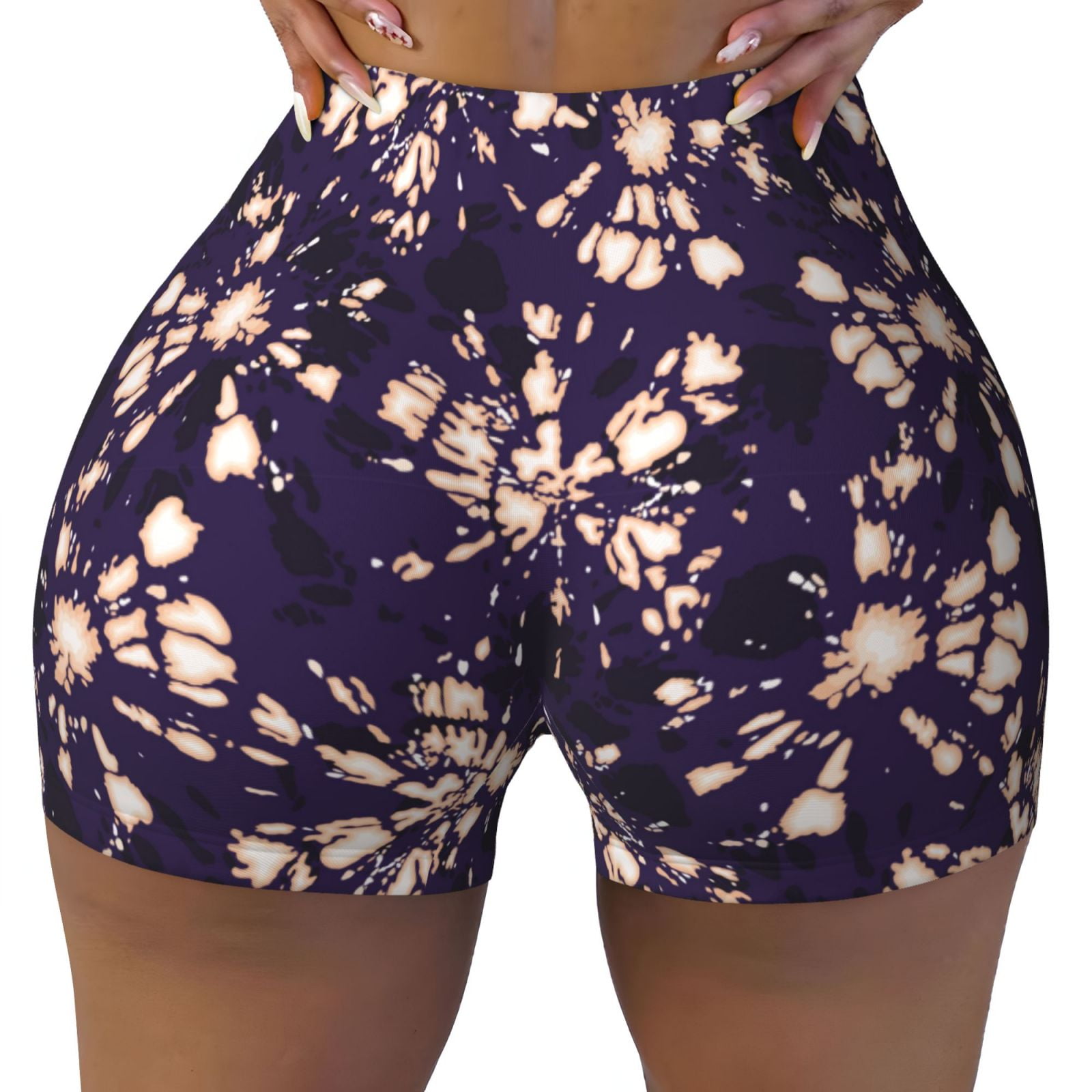 Seamless Workout Shorts Women - Boho style pattern Biker Gym Running ...