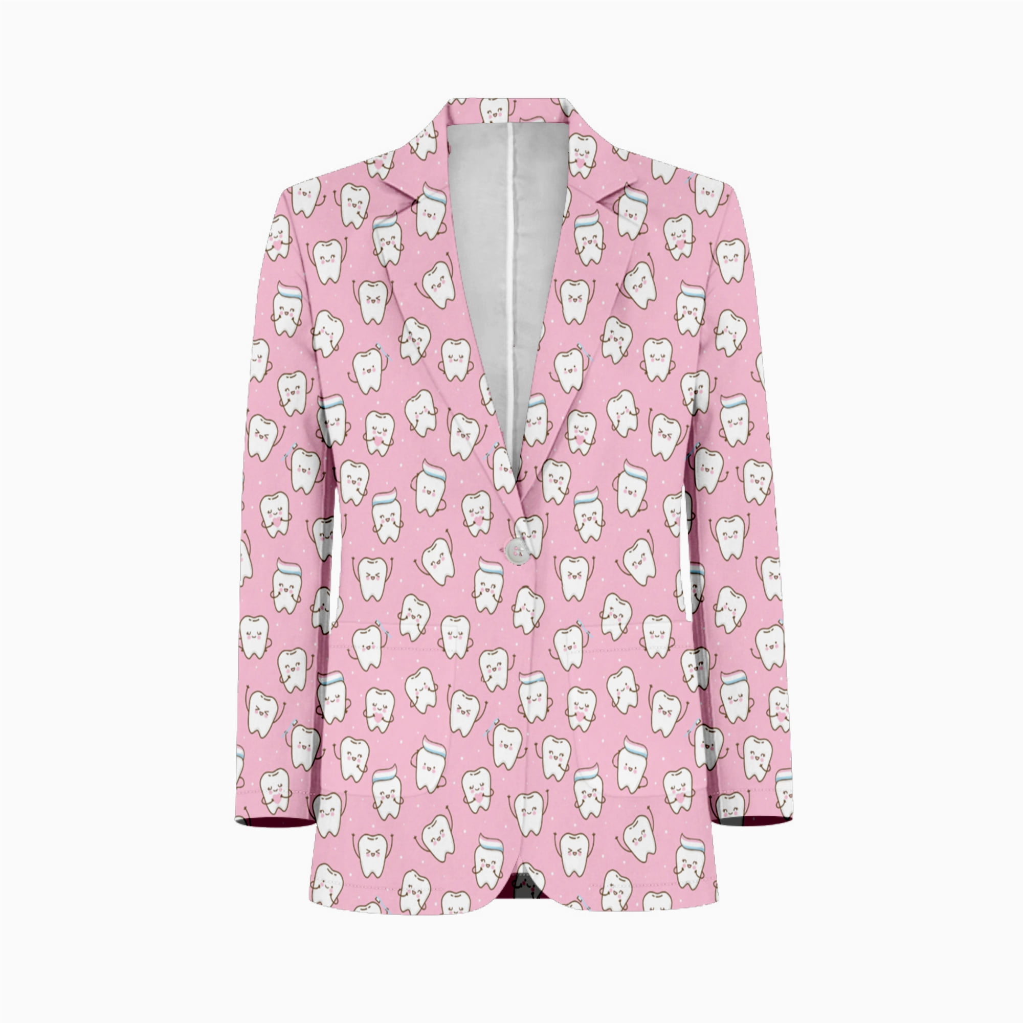 Seamless pattern with cute teeth Mens Suits Shawl Collar Slim Fit Suit ...