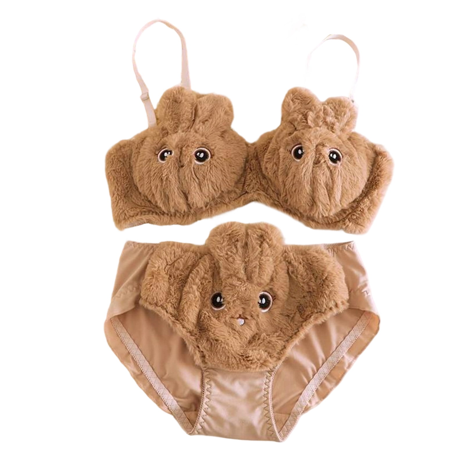 Seamlessly Invisible Women’s Bra Set Thermal Lining Stretchable Straps ...