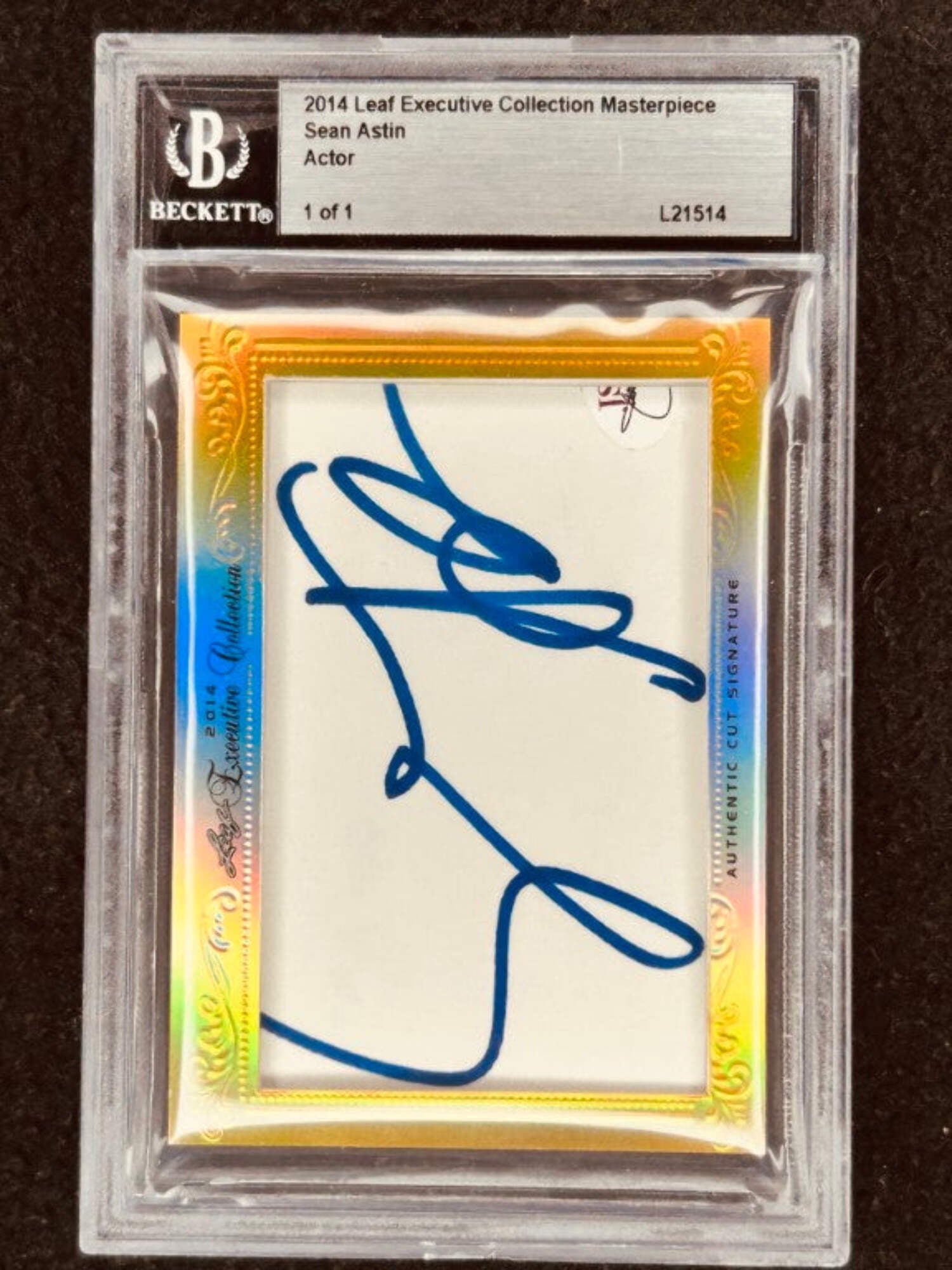 Sean Astin 2014 Leaf Masterpiece Cut Signature certified autograph card ...