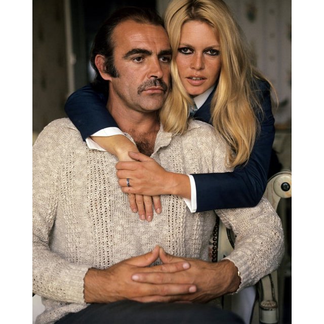 Sean Connery Brigitte Bardot embracing in photo shoot for Shalako 24x36 ...