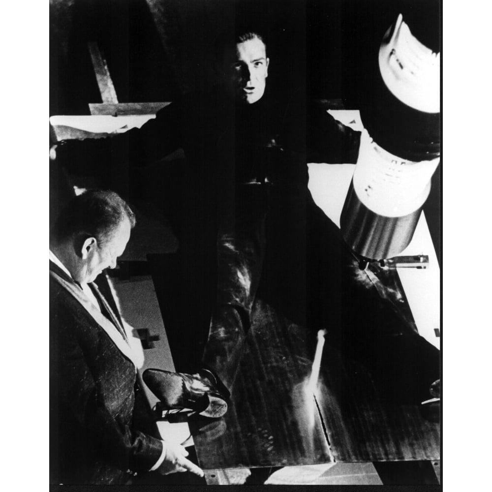 Sean Connery Strapped To Table In Goldfinger Black And White Photo ...