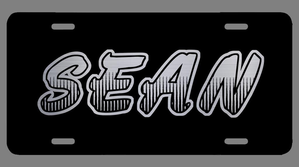Sean Name Etched Style License Plate Tag Vanity Novelty Metal | Etched ...