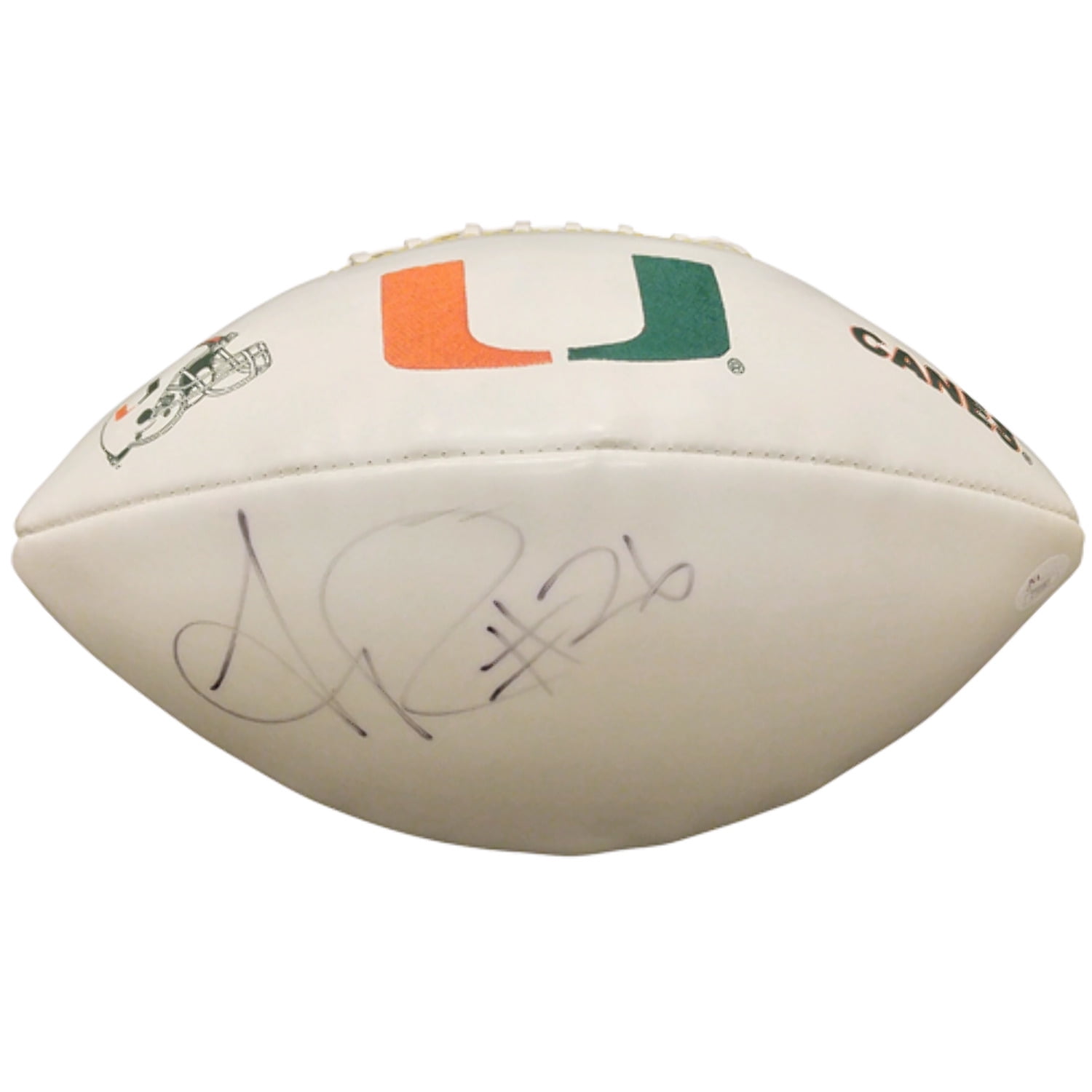 Sean Taylor Autographed Miami Hurricanes Logo Football - Full JSA ...