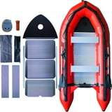 Seangles 4 Person Inflatable Boat with Aluminum Floor and Transom ...