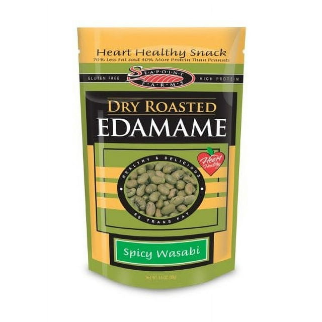 Seapoint Farms Dry Roasted Edamame, Wasabi, 3.5 Ounce Pouches - Walmart.com