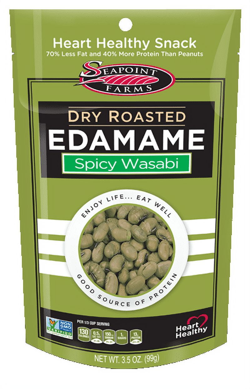 Seapoint Farms Edamame Dry Roasted Wasabi, 3.5 oz - Case of 108 ...