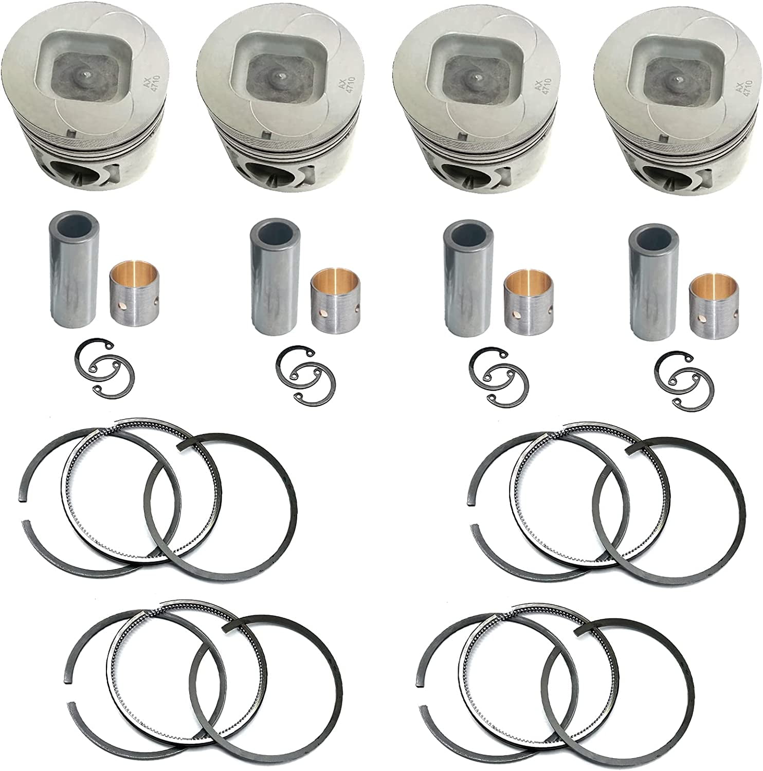 Seapple 4JB1 Piston & Piston Rings Set 93mm for Isuzu 4JB1 Engine ...