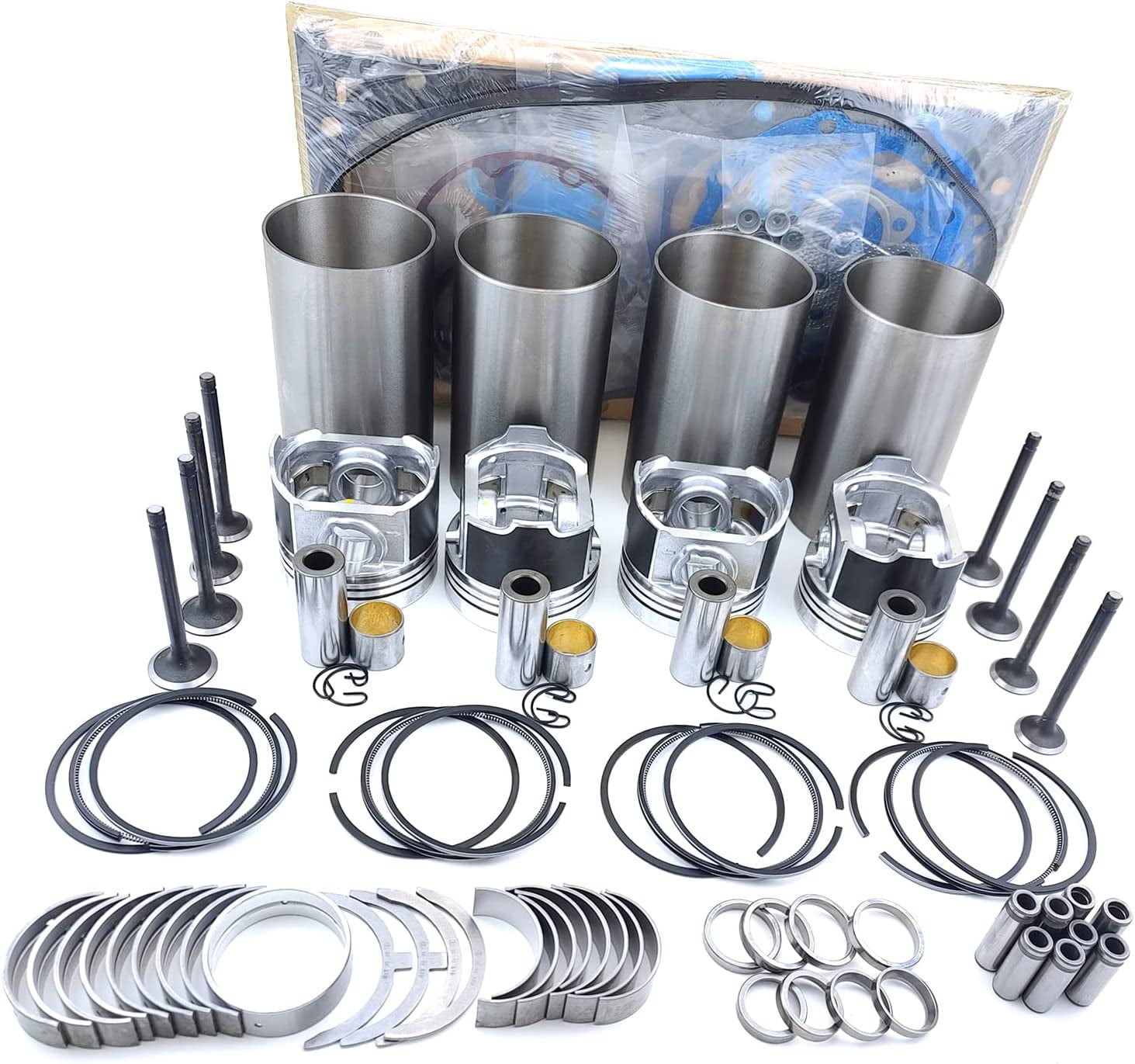 Seapple Engine Rebuild Kit Major Overhaul Compatible with Kubota V1702 ...