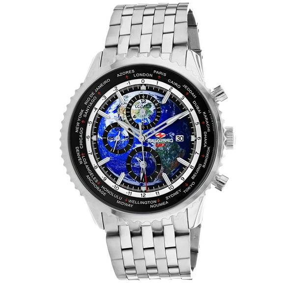 Seapro Men's Meridian World Timer GMT Blue Dial Watch - SP7520 ...
