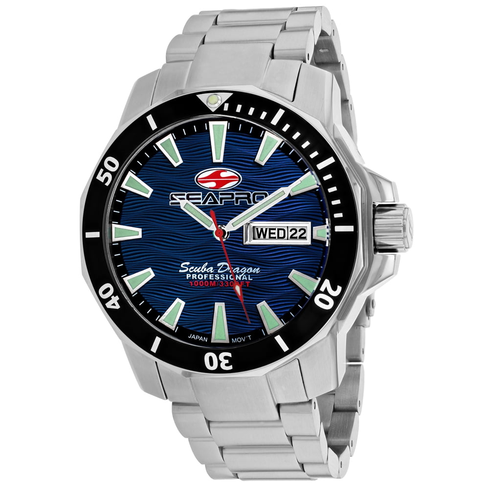 Seapro Men's Scuba Dragon Diver Limited Edition 1000 Meters Blue Dial ...