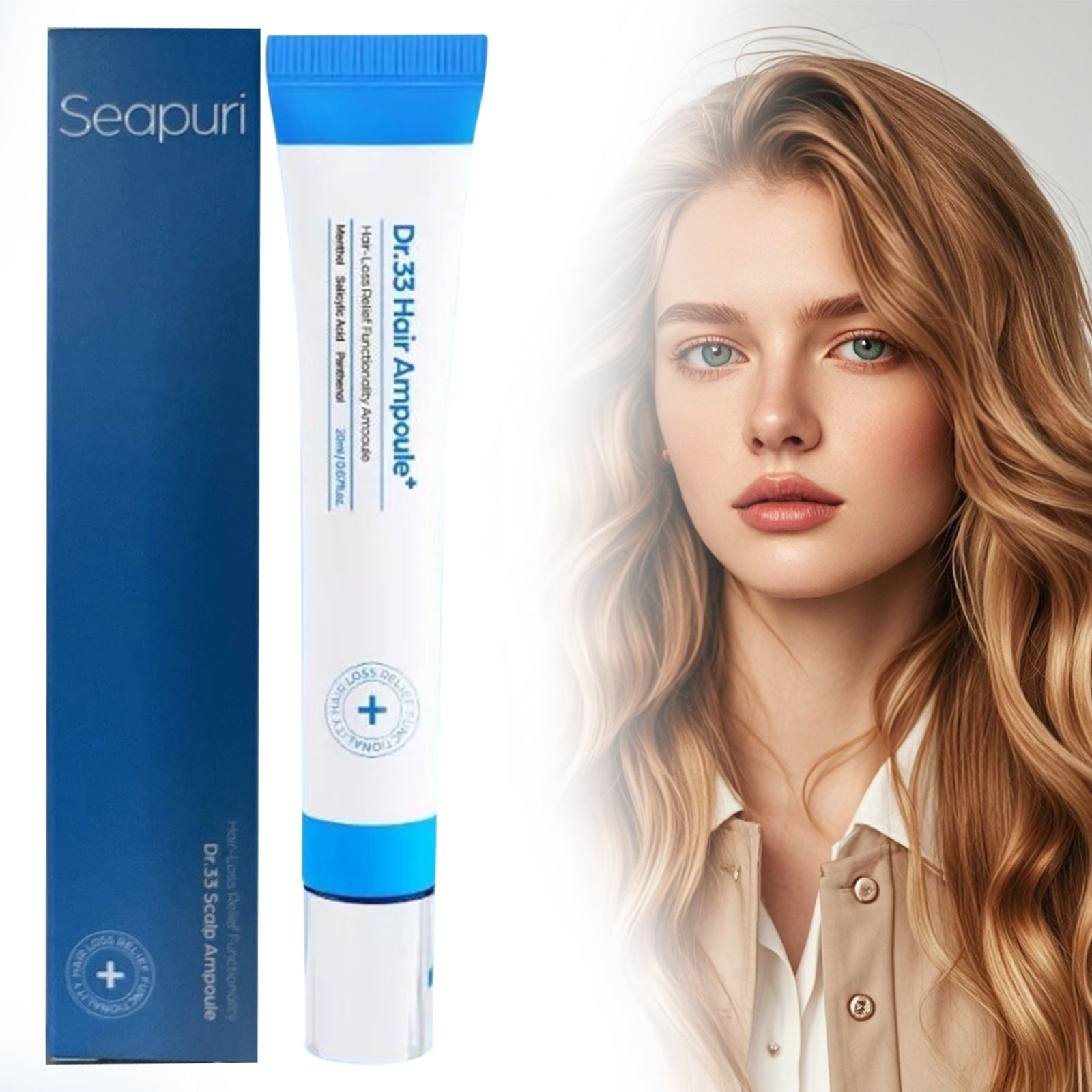 Seapuri Dr.33 Hair Growth Serum – Scalp Massager Applicator, Anti Hair Loss Treatment, Salicylic ...