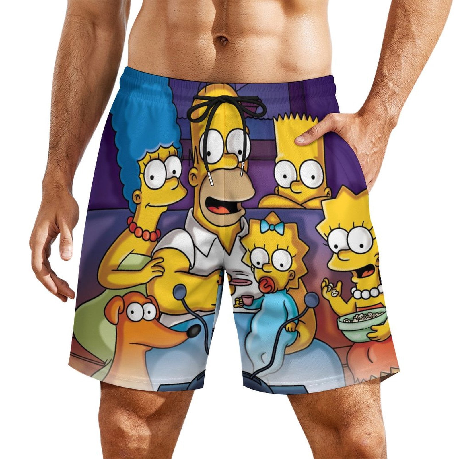 Searies The Simpsons Men's Board Shorts Swim Trunks Quick Dry Beach ...